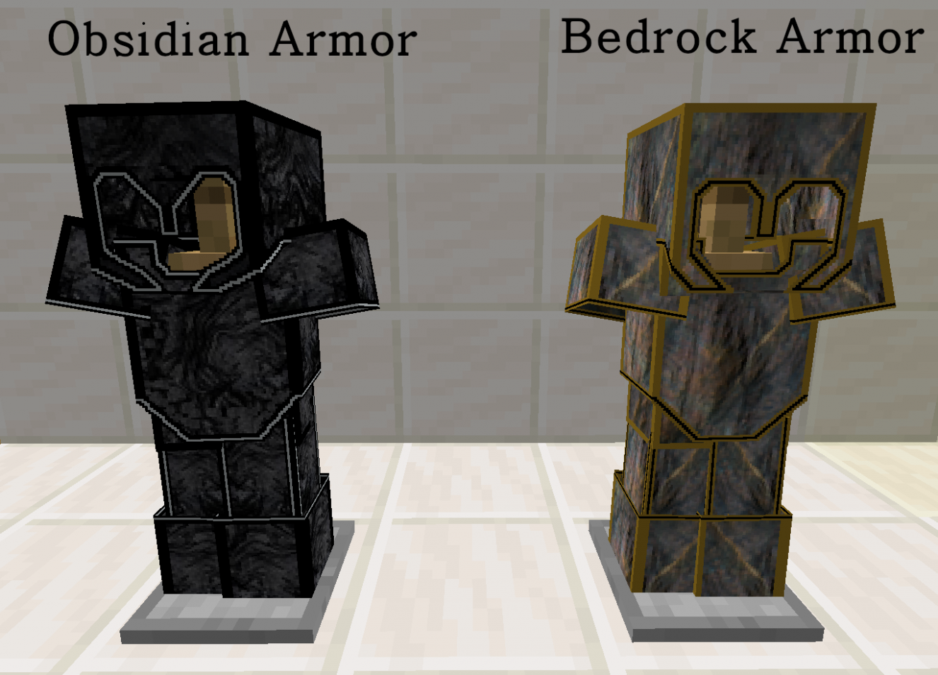 Craftable Bedrock and Obsidian Tools with Armors | MCreator